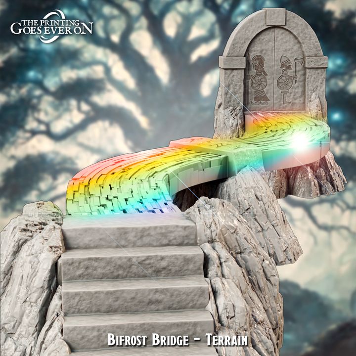 3D Printable Modular Bifrost Bridge - Supportless Terrain by The Printing Goes Ever On